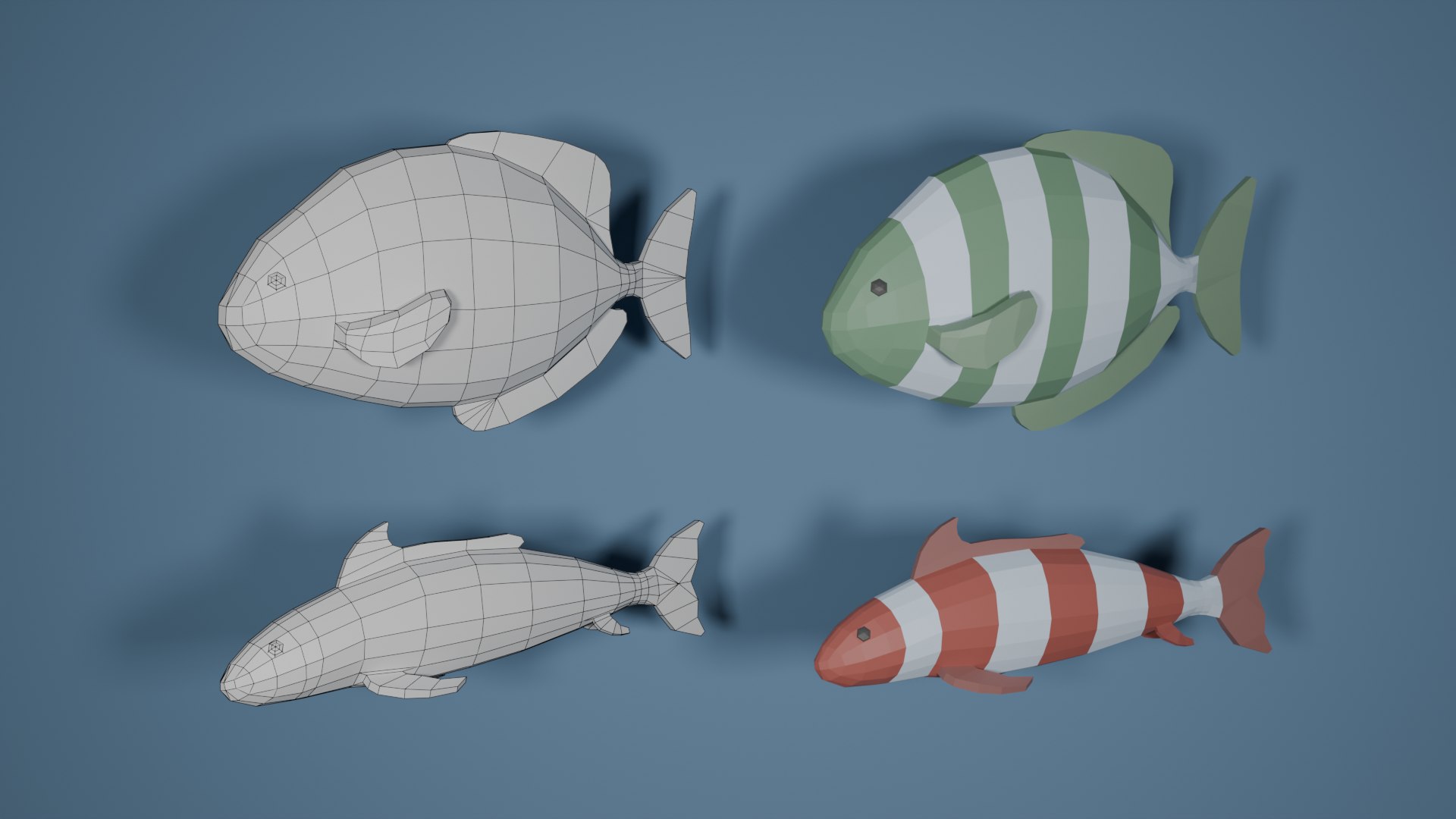 3D Model Low Poly Fishing Pack - TurboSquid 2458133