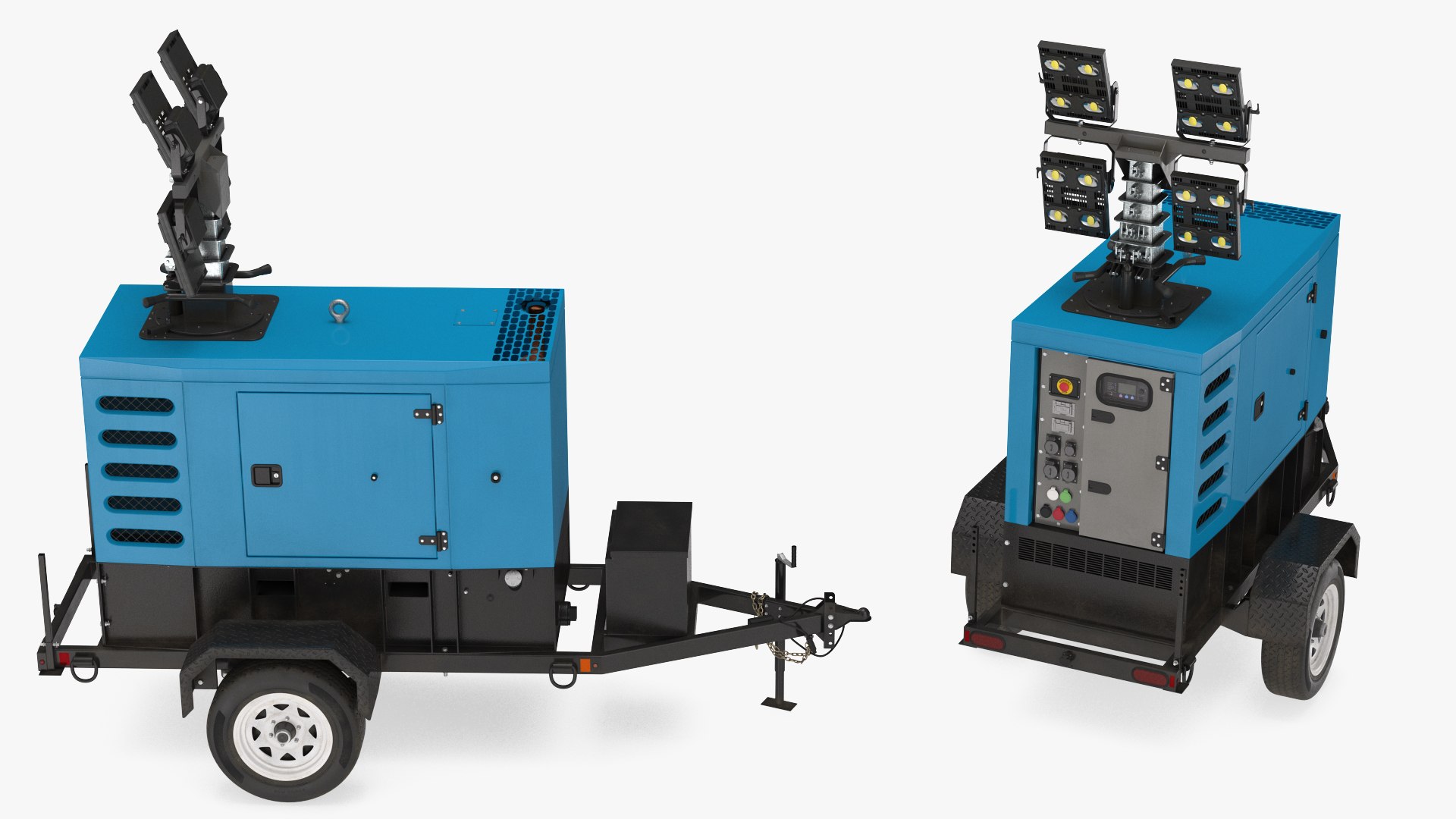 3D mobile generator lighting mast model - TurboSquid 1553762