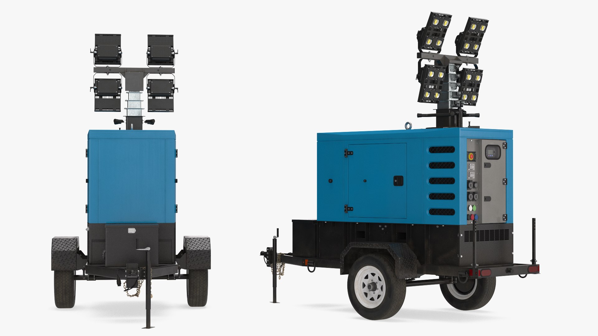 3D mobile generator lighting mast model - TurboSquid 1553762