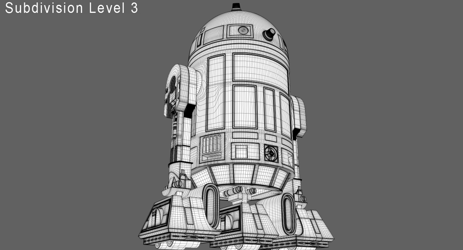 3d r2-d2 artuditu octane model
