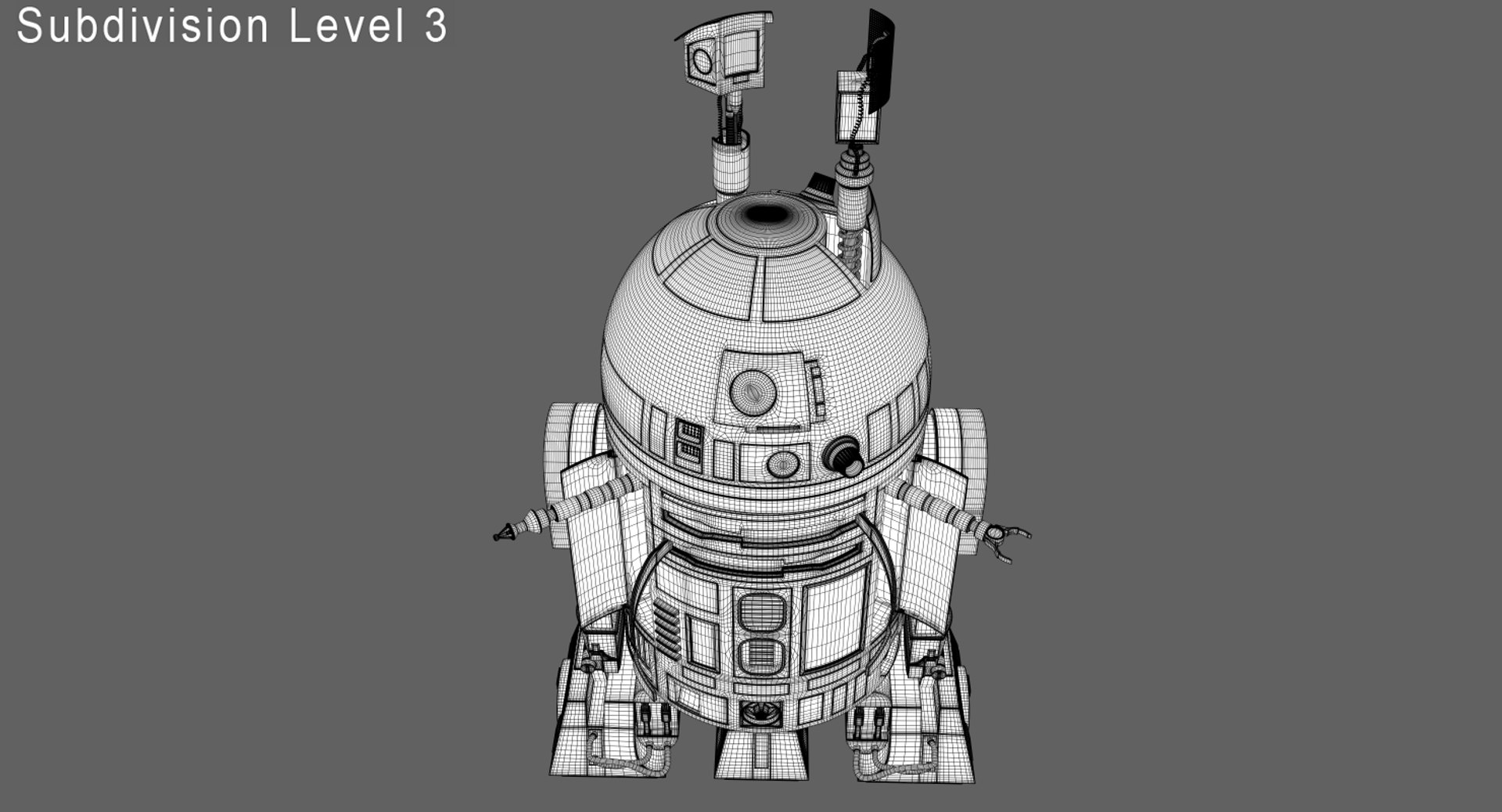3d R2-d2 Artuditu Octane Model