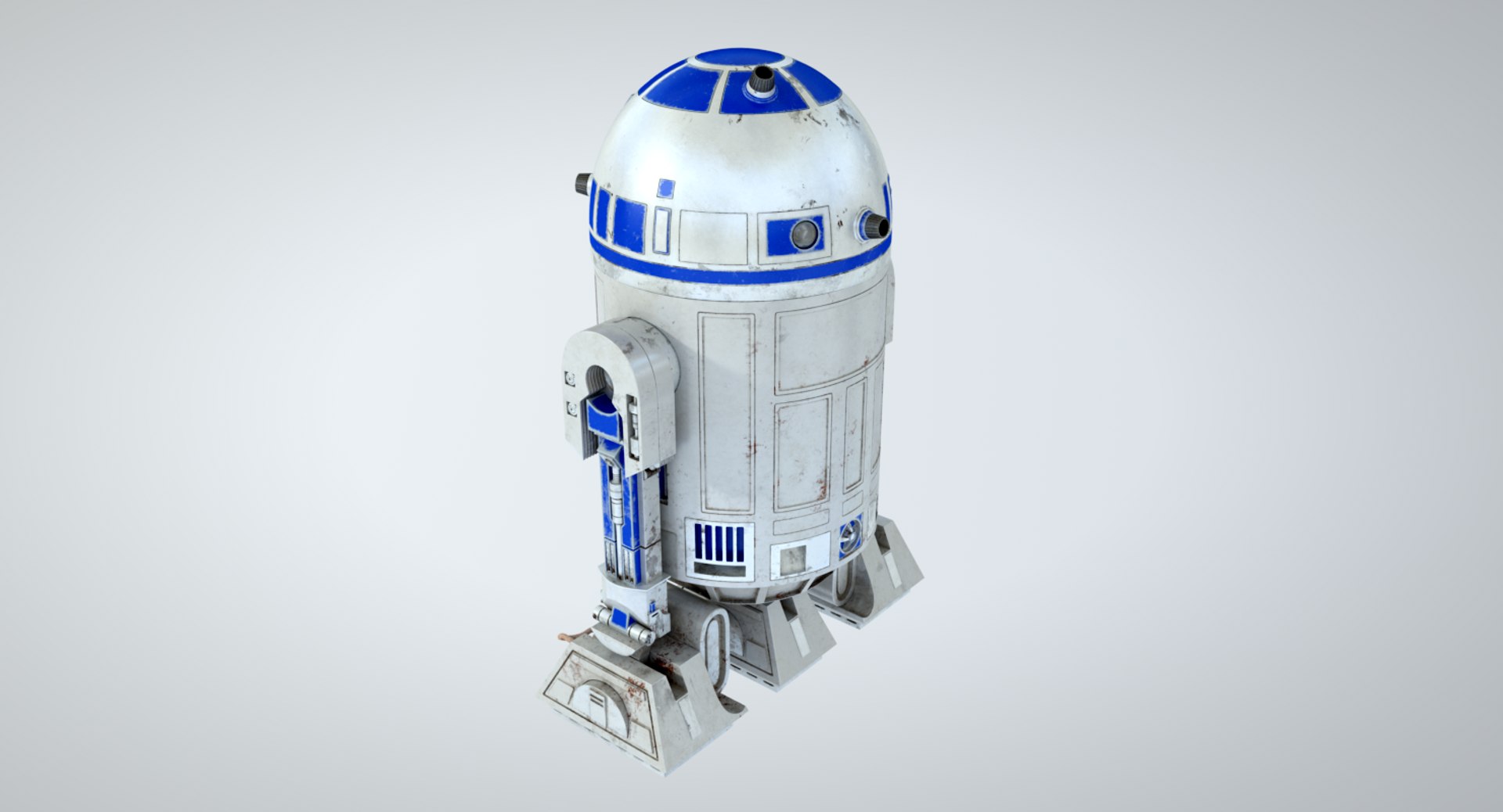 3d r2-d2 artuditu octane model