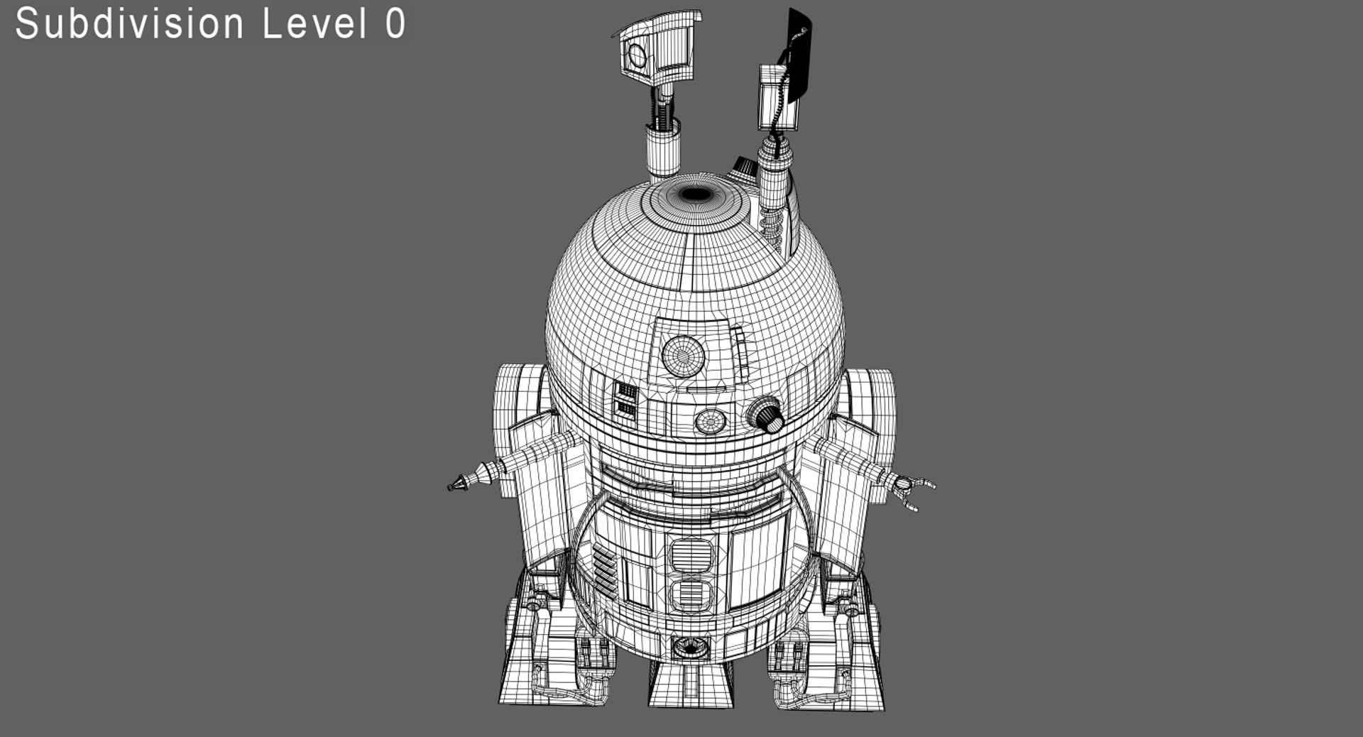 3d R2-d2 Artuditu Octane Model
