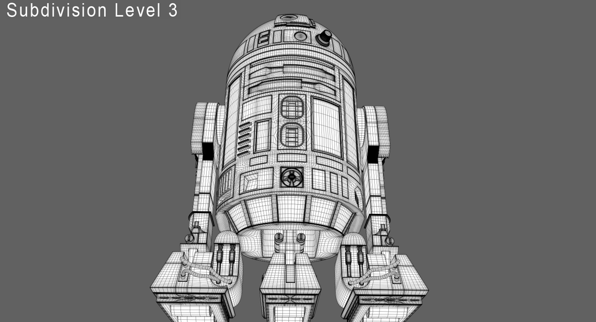 3d r2-d2 artuditu octane model