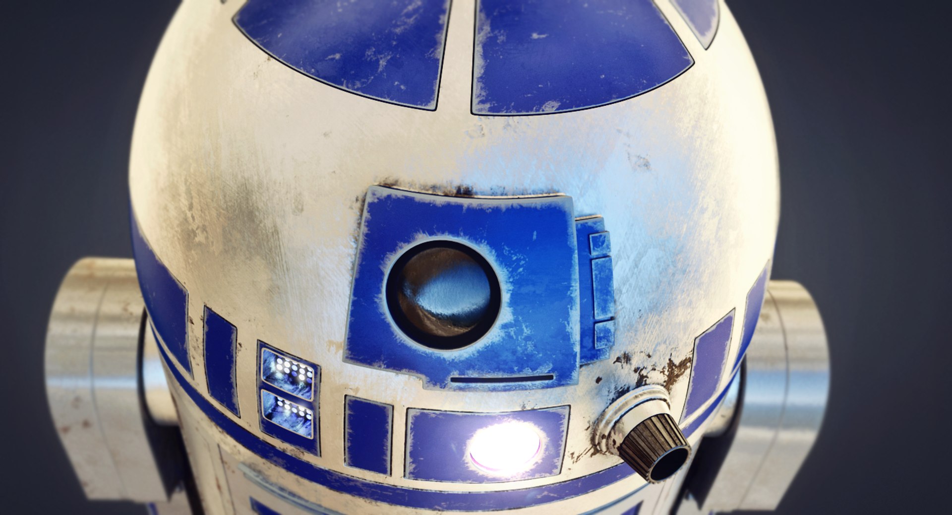 3d r2-d2 artuditu octane model