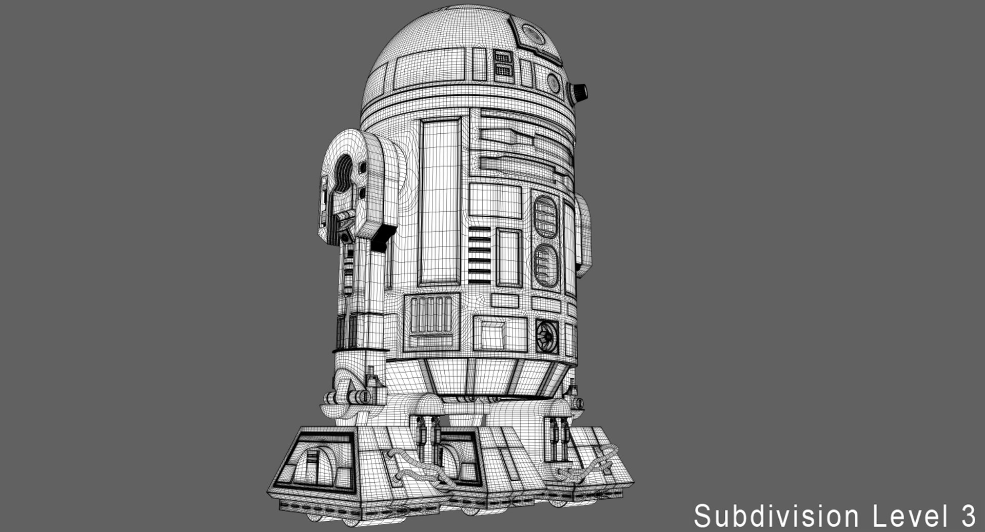 3d r2-d2 artuditu octane model
