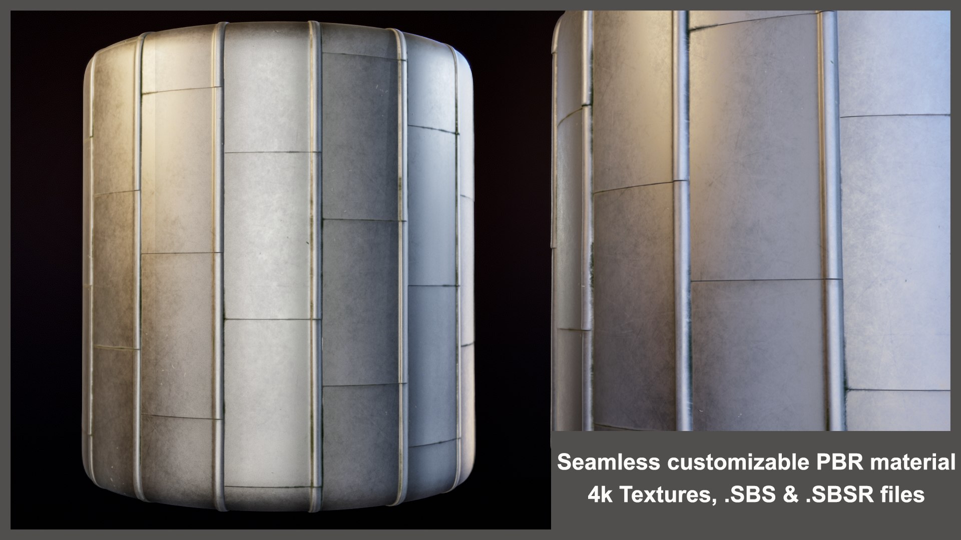Seamless Metal Roof PBR Material Texture 3D Model - TurboSquid 2341565