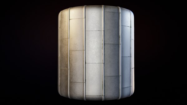 modelo 3d Textura de material PBR para techo de metal sin costuras ...