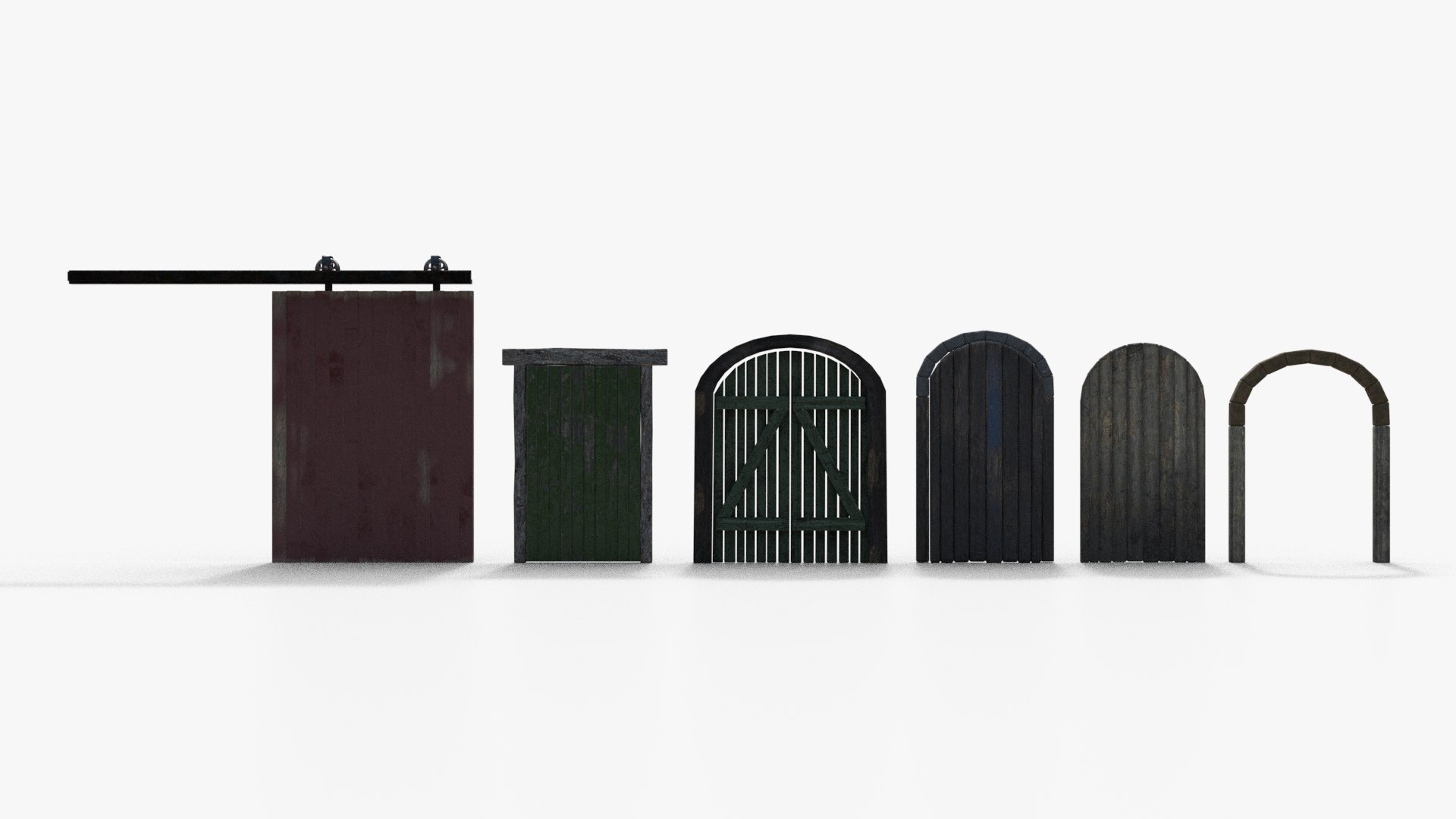 Industrial Doors Set 3D model - TurboSquid 2155556