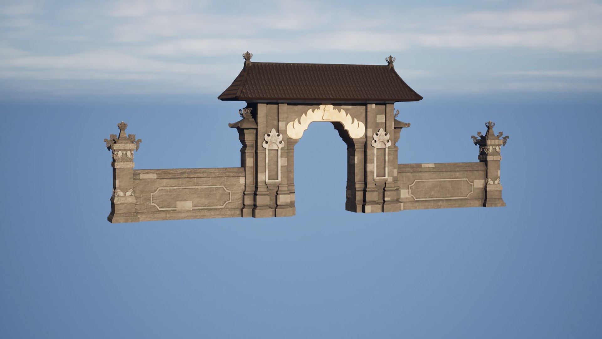 Gapura Wall Bali Generic B Variation 3D Model - TurboSquid 2419901