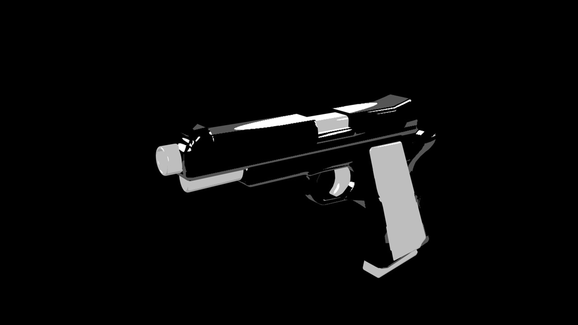 colt 45 custom cel shade 3d c4d