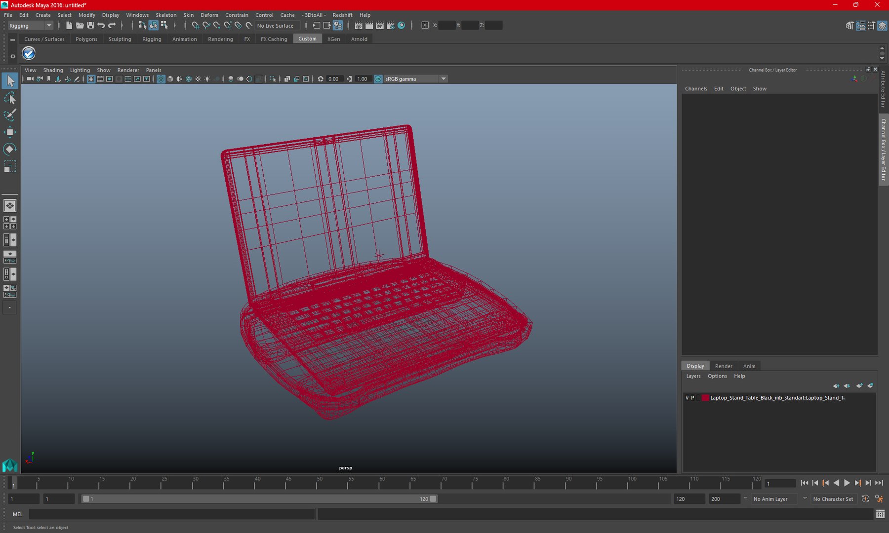 Laptop Stand Table Black 3D Model - TurboSquid 2091522