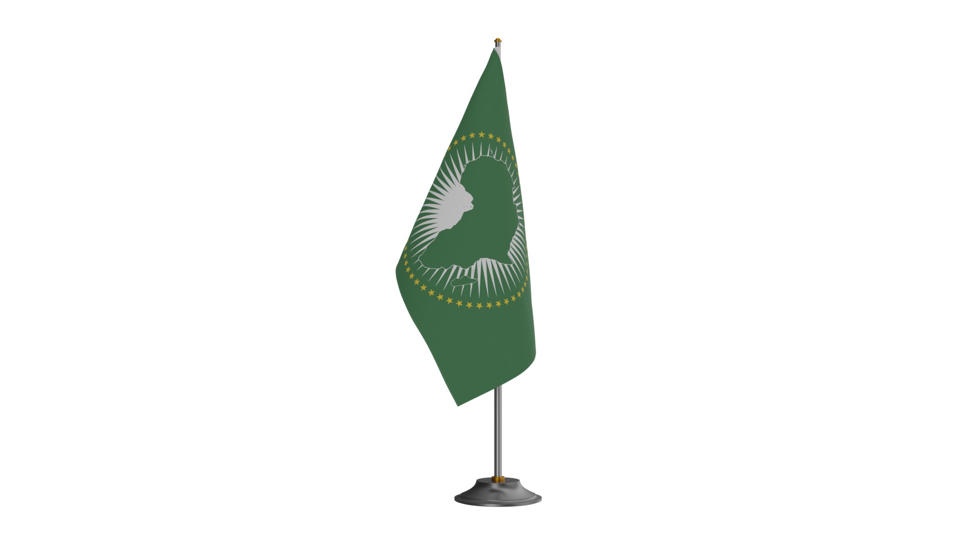 Table Flag African Union 3D Model - TurboSquid 2232548