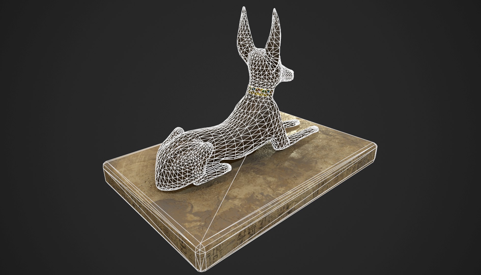 3D Anubis Jackal Statue - TurboSquid 1413278