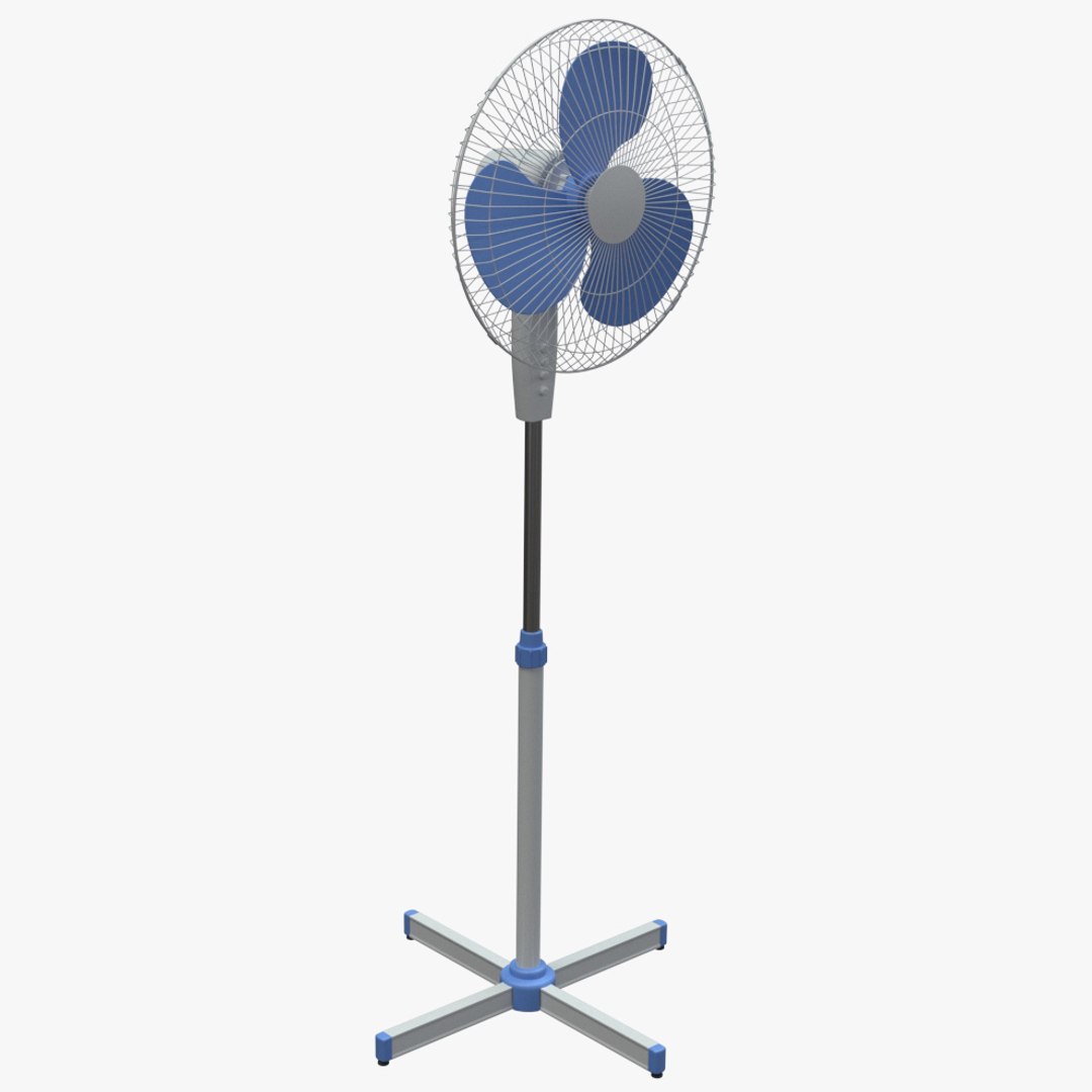 3d model of floor standing fan