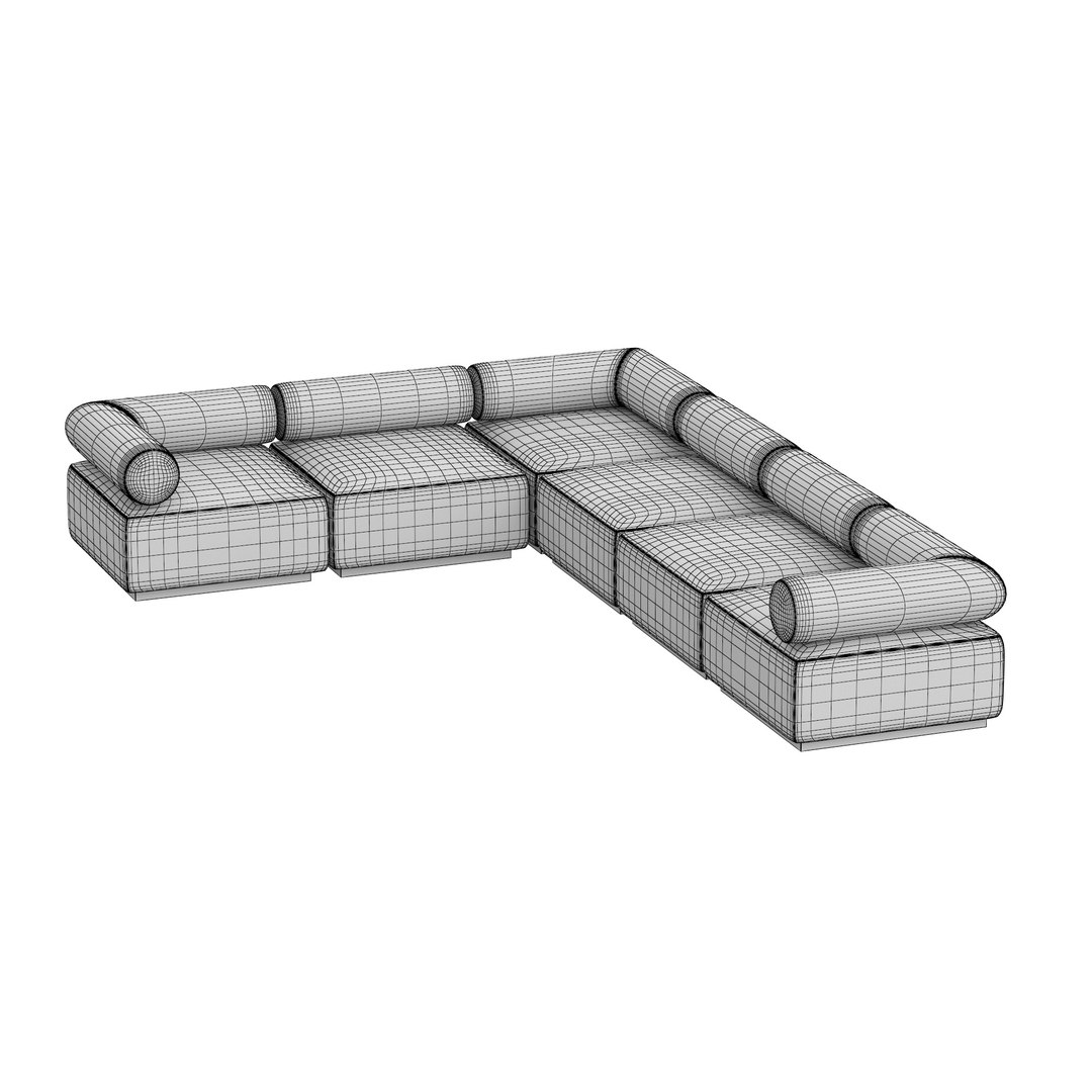 3D CELLINA MODULAR CUSTOMIZABLE SECTIONAL - TurboSquid 2223760