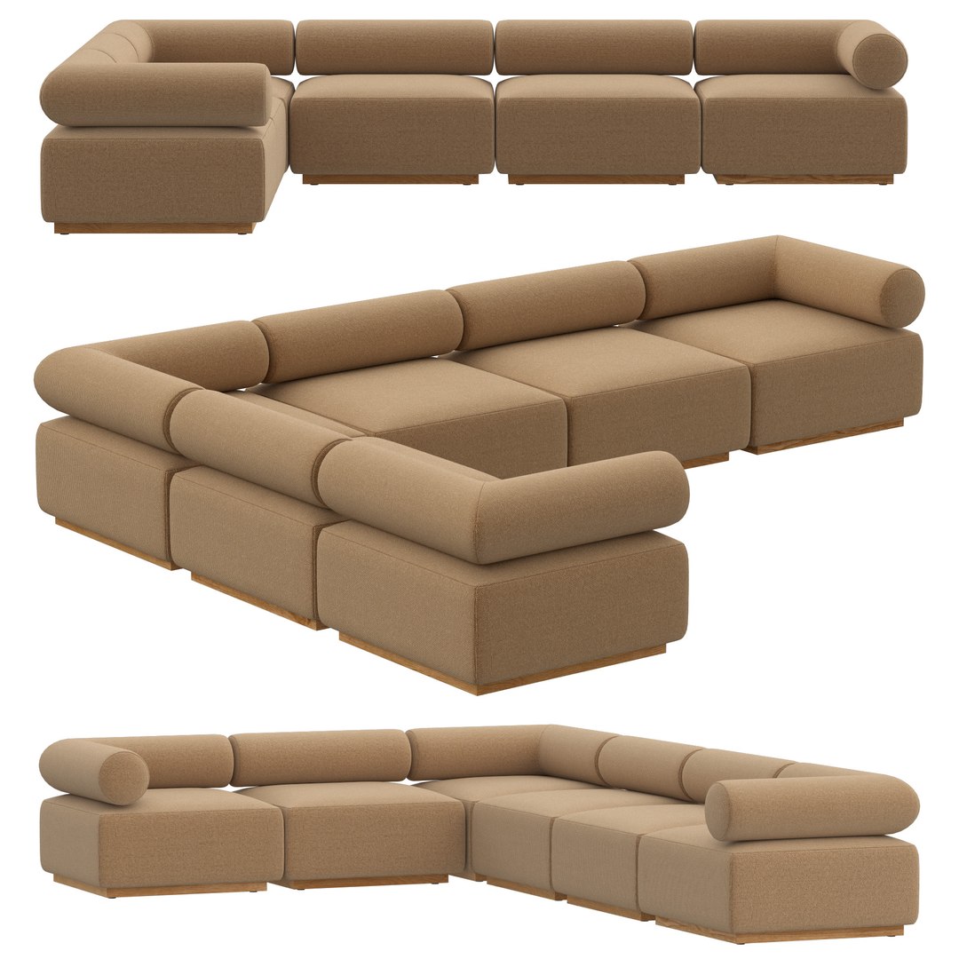 3D CELLINA MODULAR CUSTOMIZABLE SECTIONAL - TurboSquid 2223760