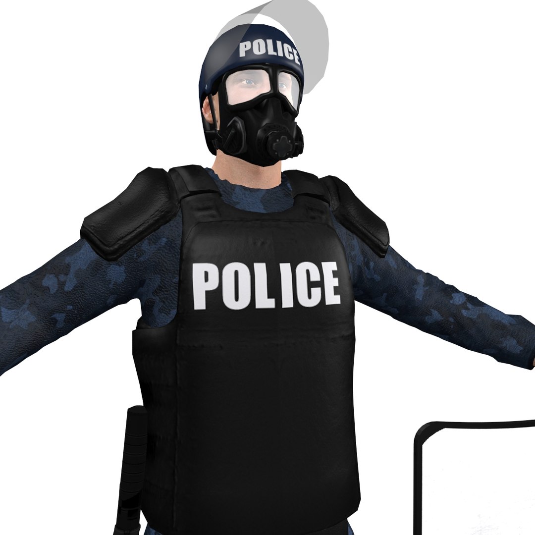 Riot Police Officer 3d Max