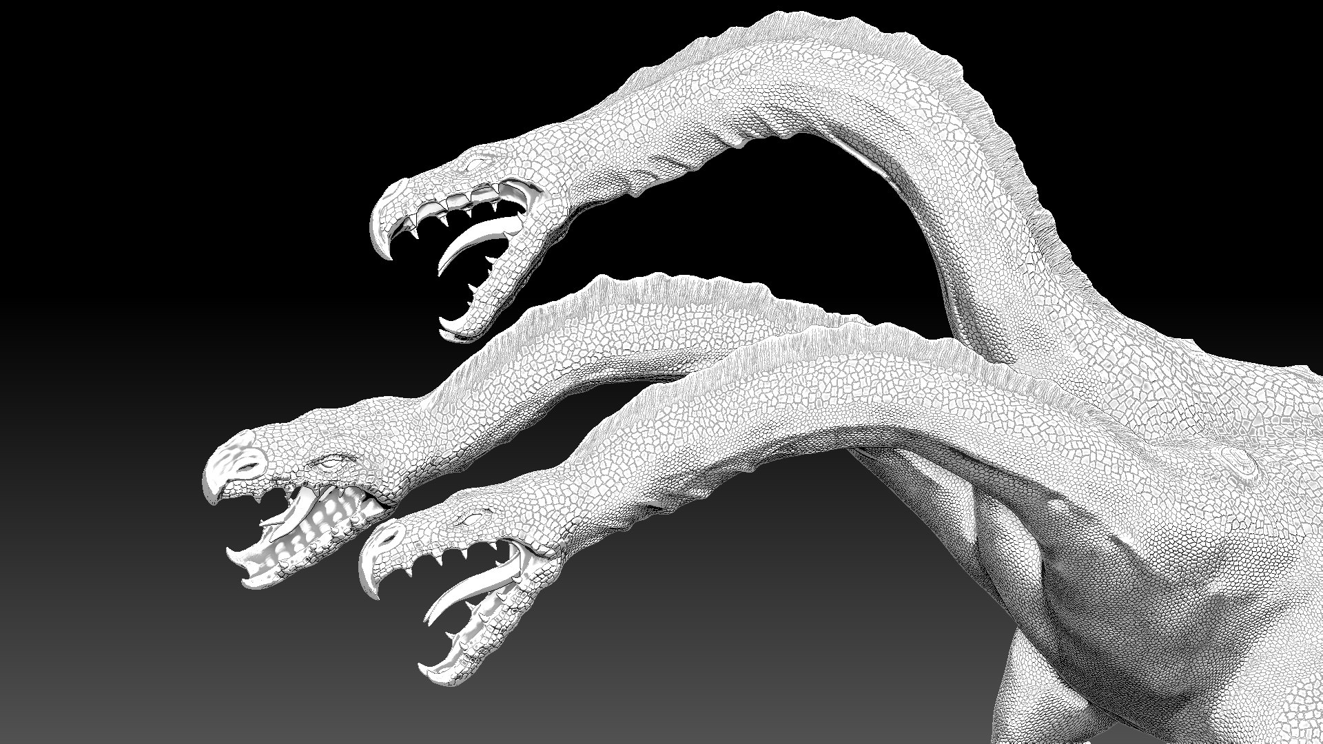 Hydra attacking 3D model - TurboSquid 2082231