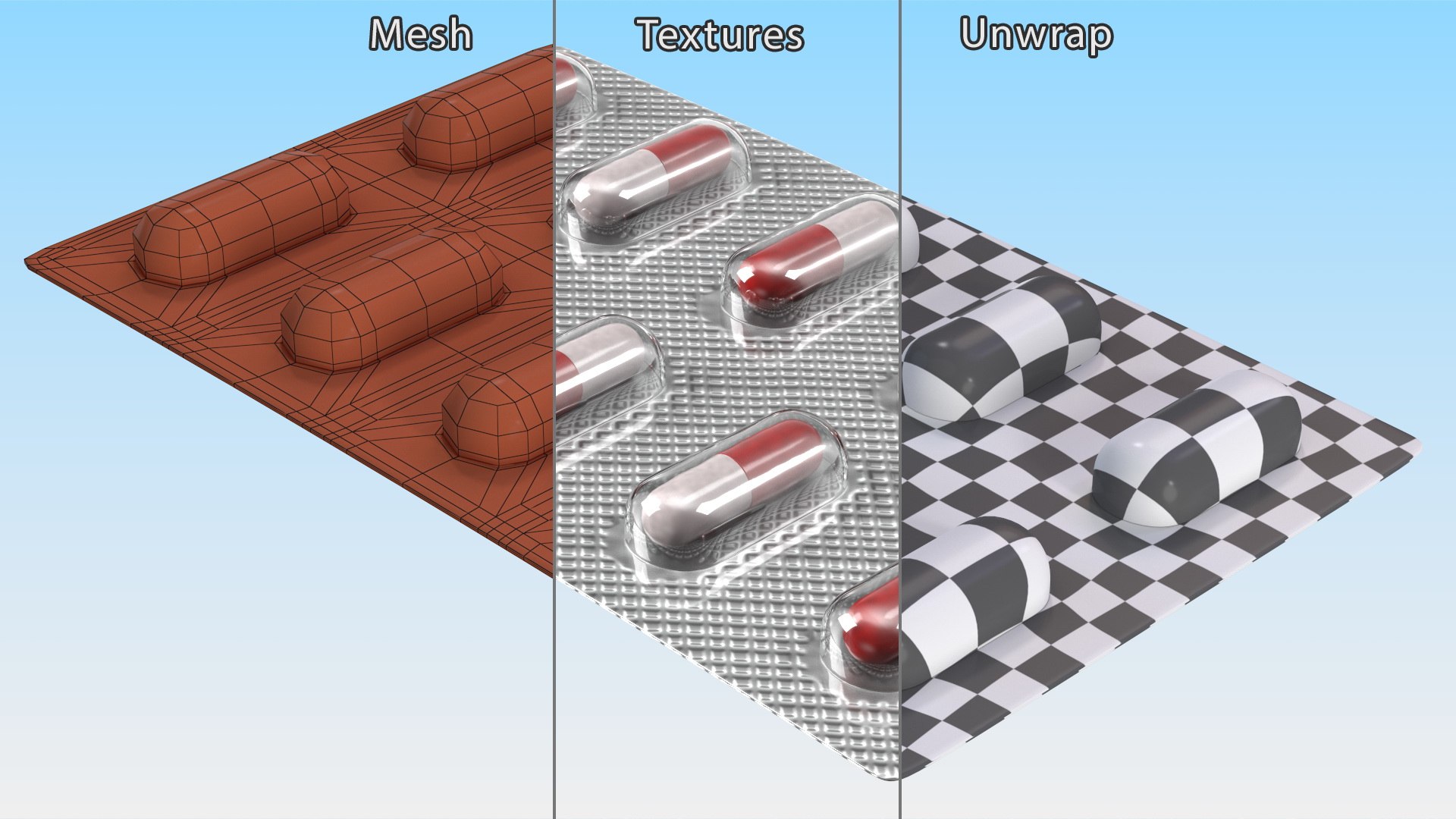 Capsule Pill In Blister Pack Model - TurboSquid 2137540