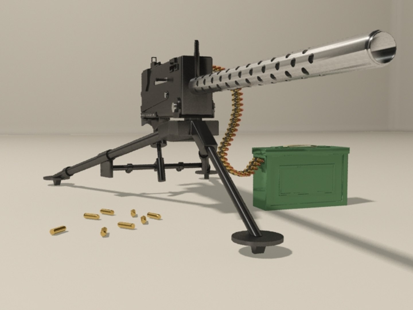 3d Model Machine Gun
