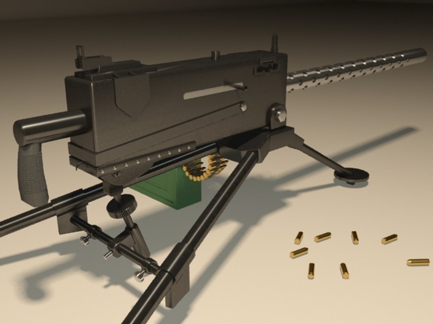 3d Model Machine Gun