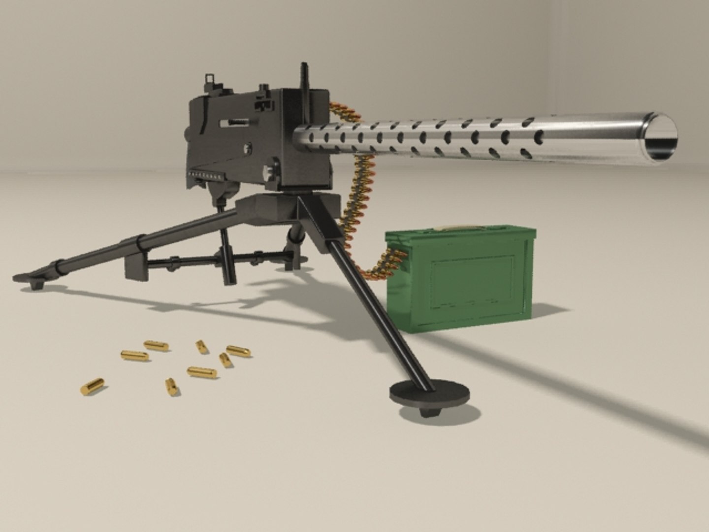 3d Model Machine Gun