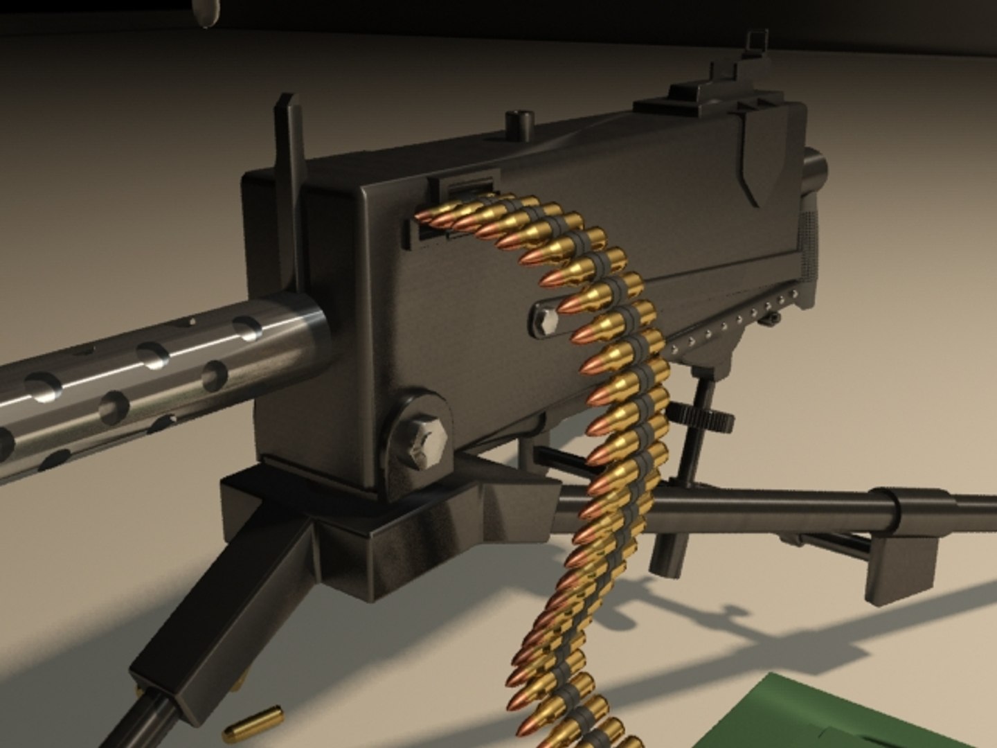 3d Model Machine Gun