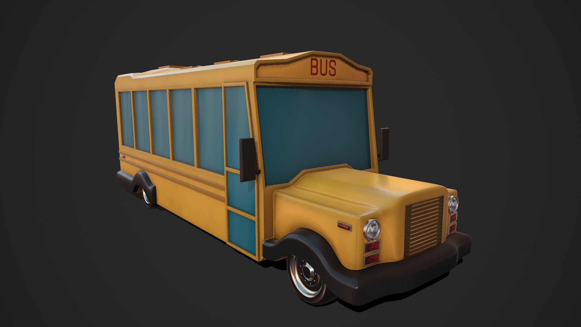 Cartoon Bus Toon 3D Model - TurboSquid 1473994
