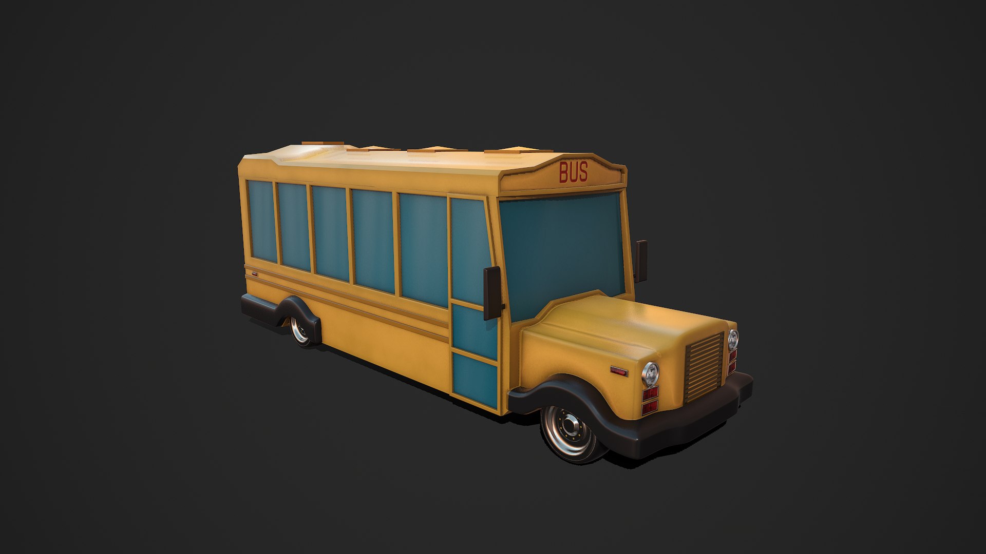 Cartoon Bus Toon 3D Model - TurboSquid 1473994