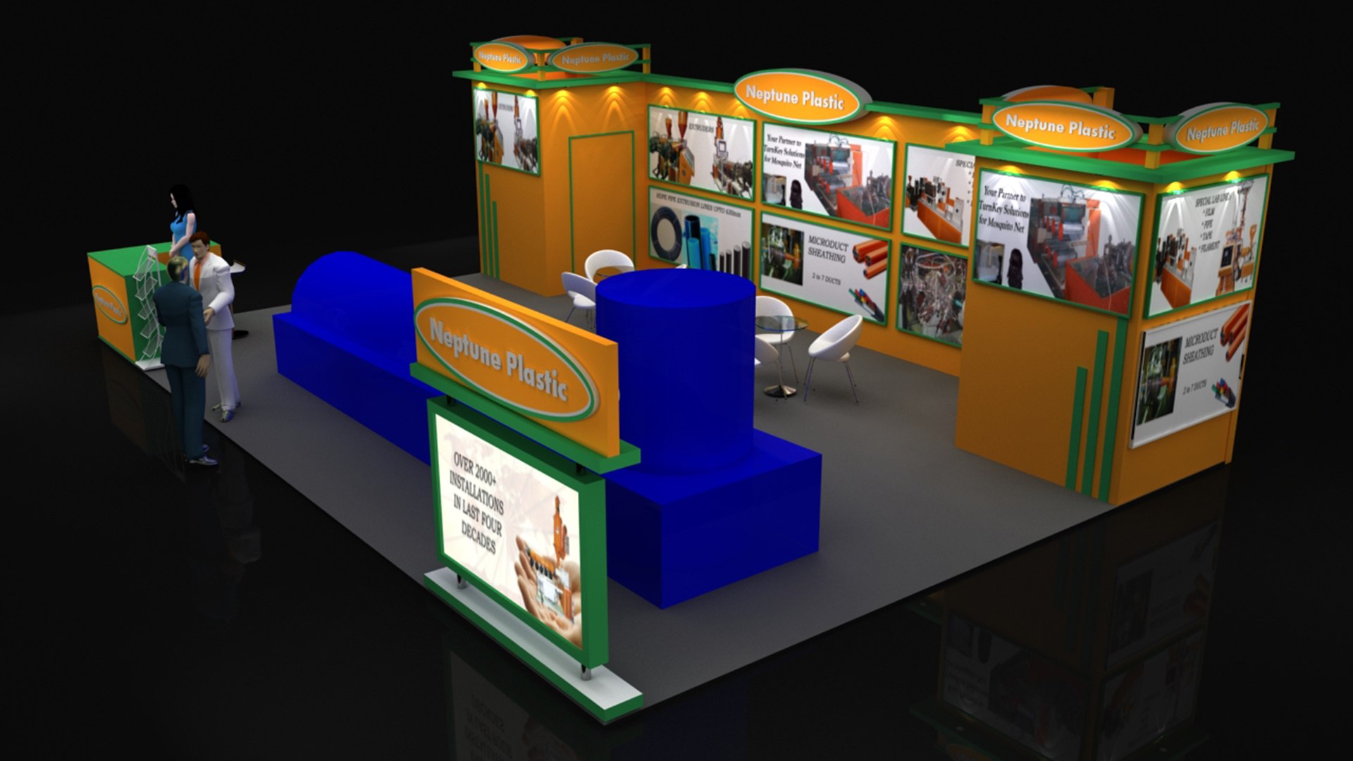 3D 3 Side Open Stand - TurboSquid 1989850