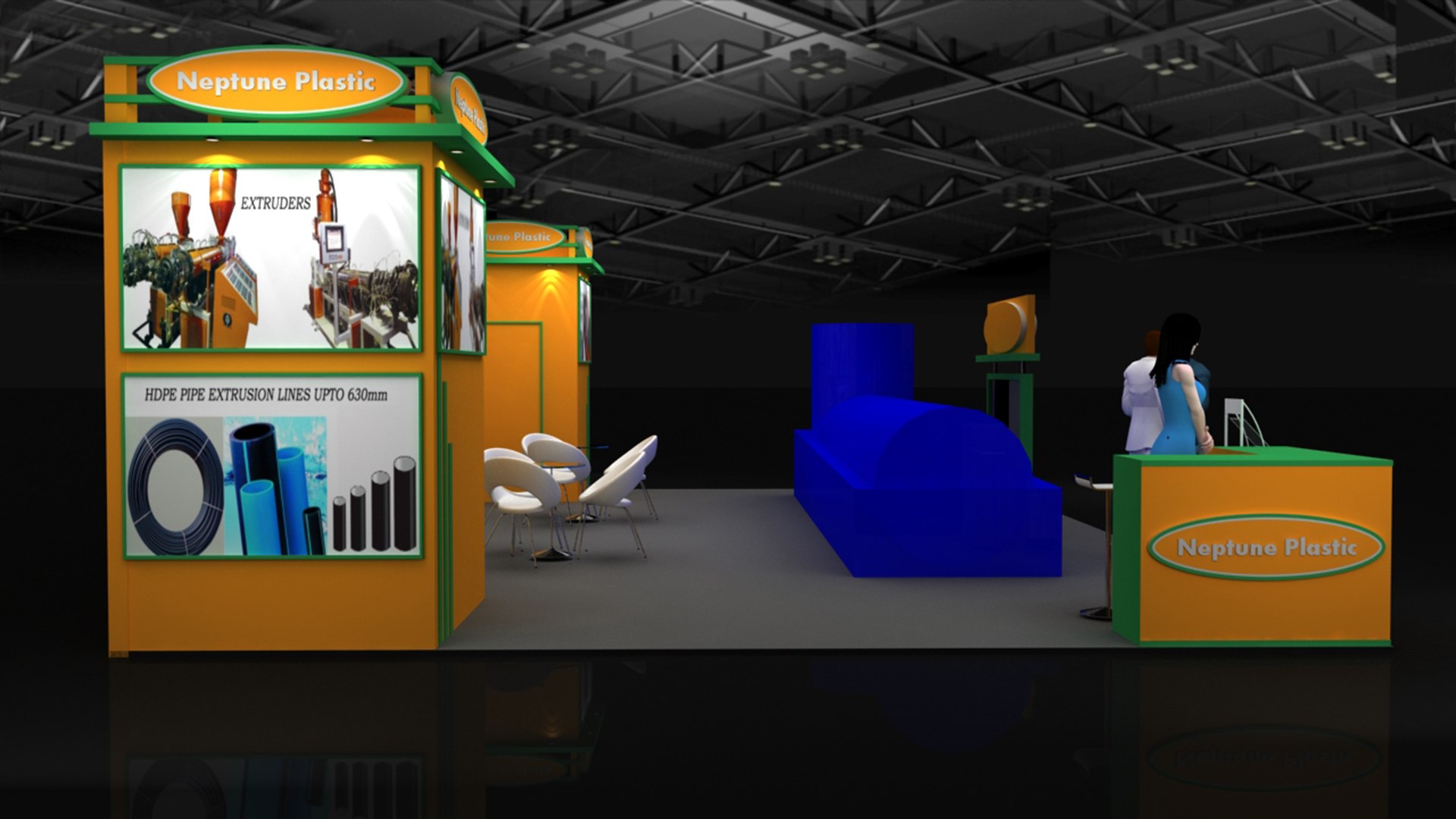 3D 3 Side Open Stand - TurboSquid 1989850