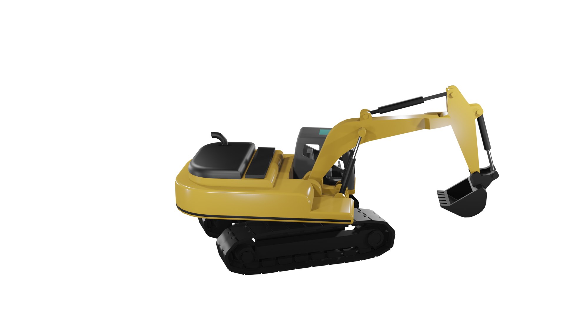 3D Excavator digger low polly model - TurboSquid 1992025