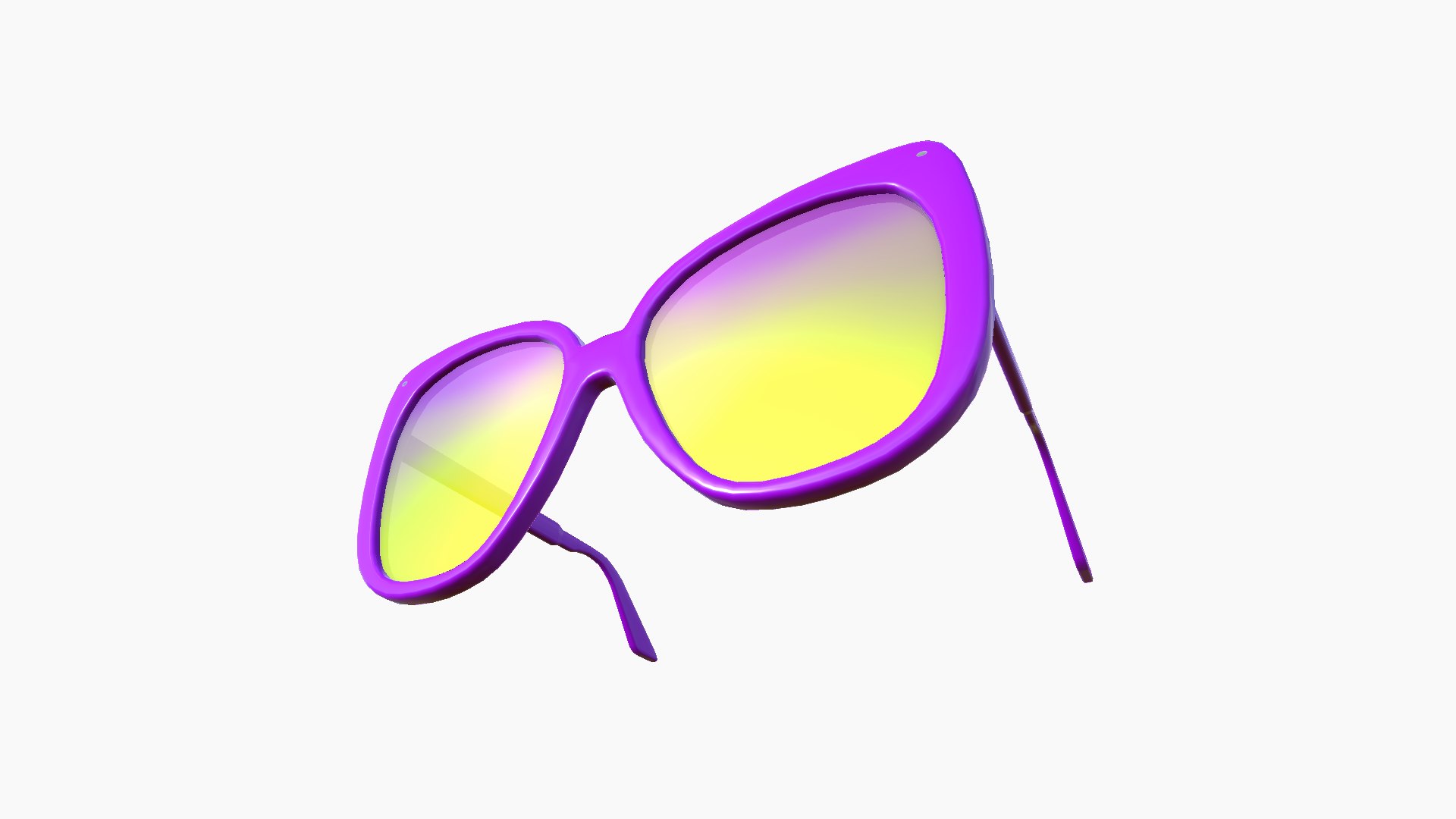 3D Sunglass J12 Purple Yellow - Character Design Fashion Model ...