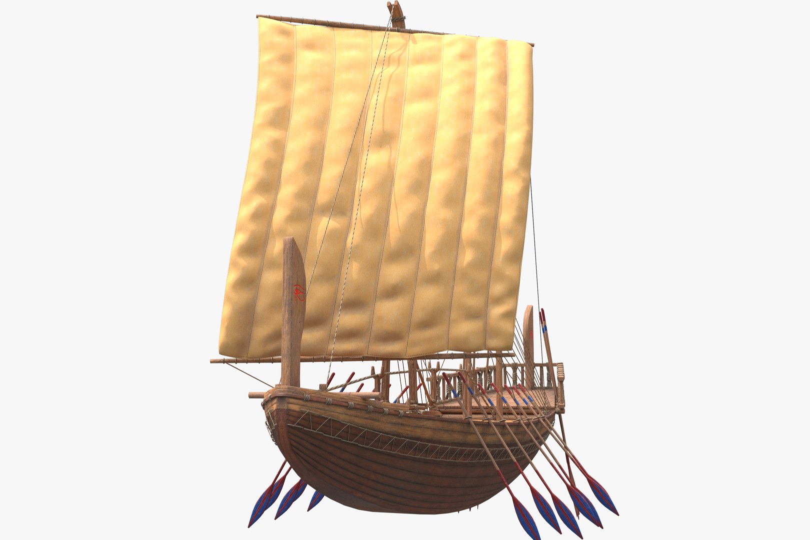 Ancient Egyptian Merchant Ship 3D Model - TurboSquid 2031355