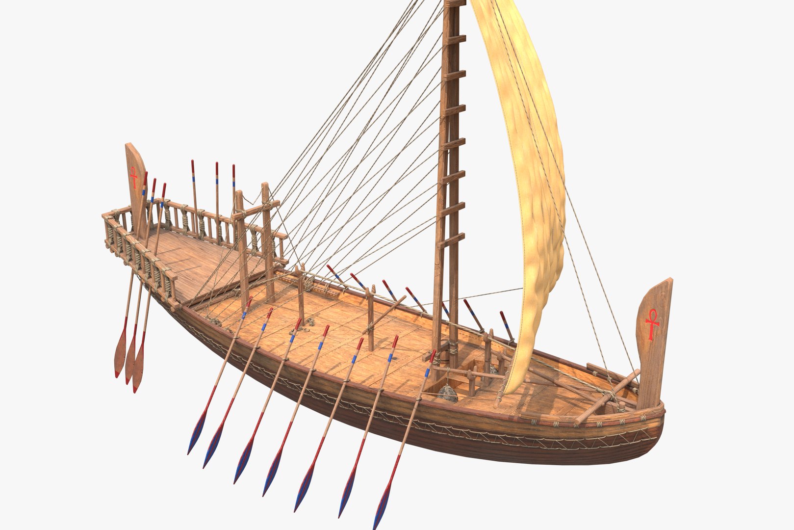 Ancient Egyptian Merchant Ship 3D Model - TurboSquid 2031355