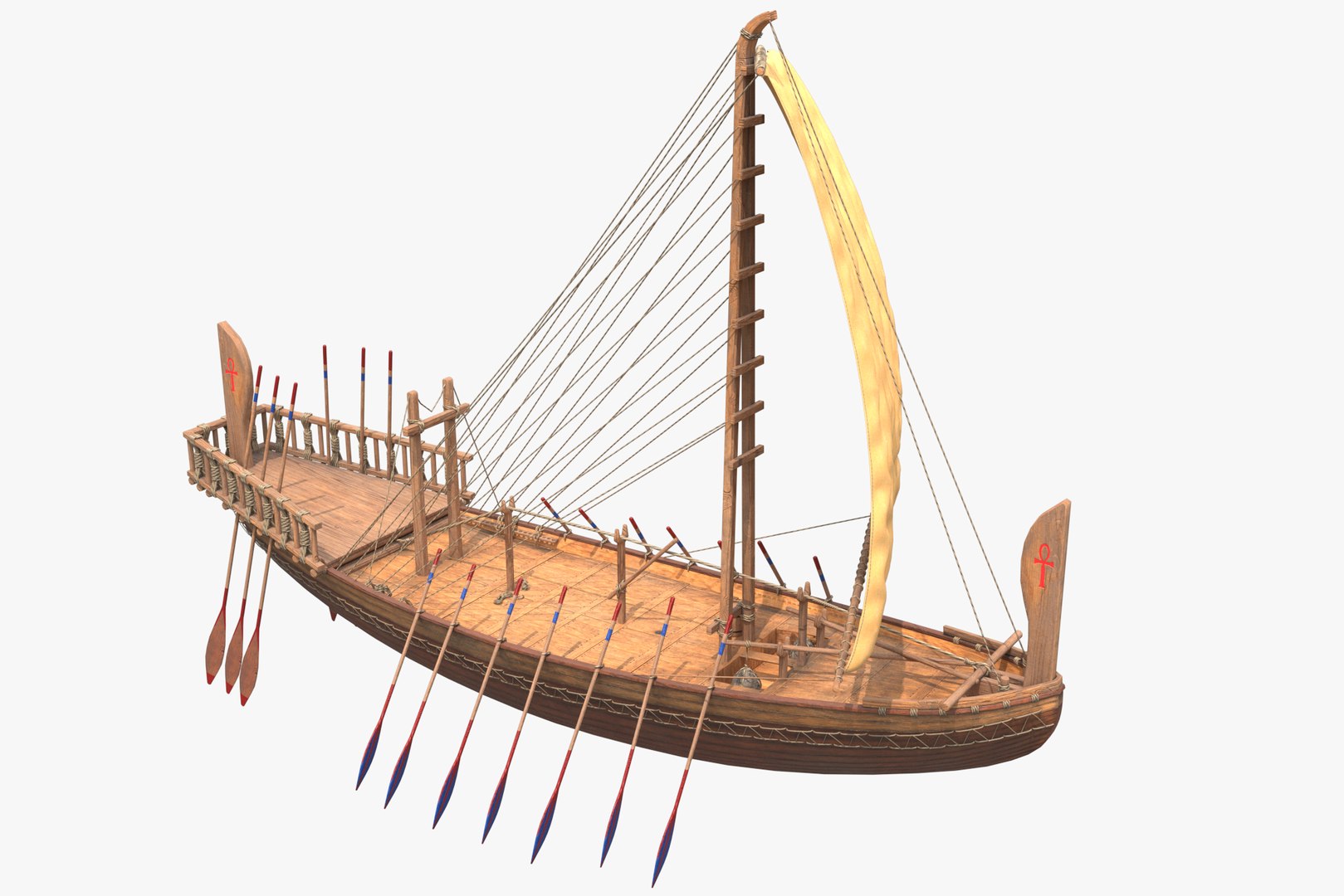 Ancient Egyptian Merchant Ship 3D Model - TurboSquid 2031355