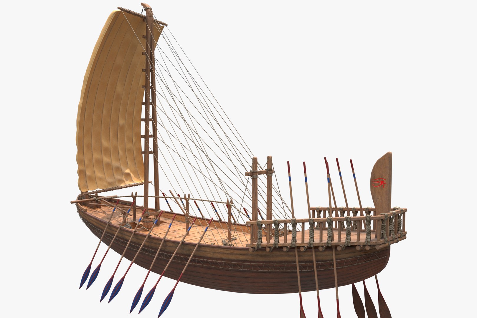Ancient Egyptian Merchant Ship 3D Model - TurboSquid 2031355