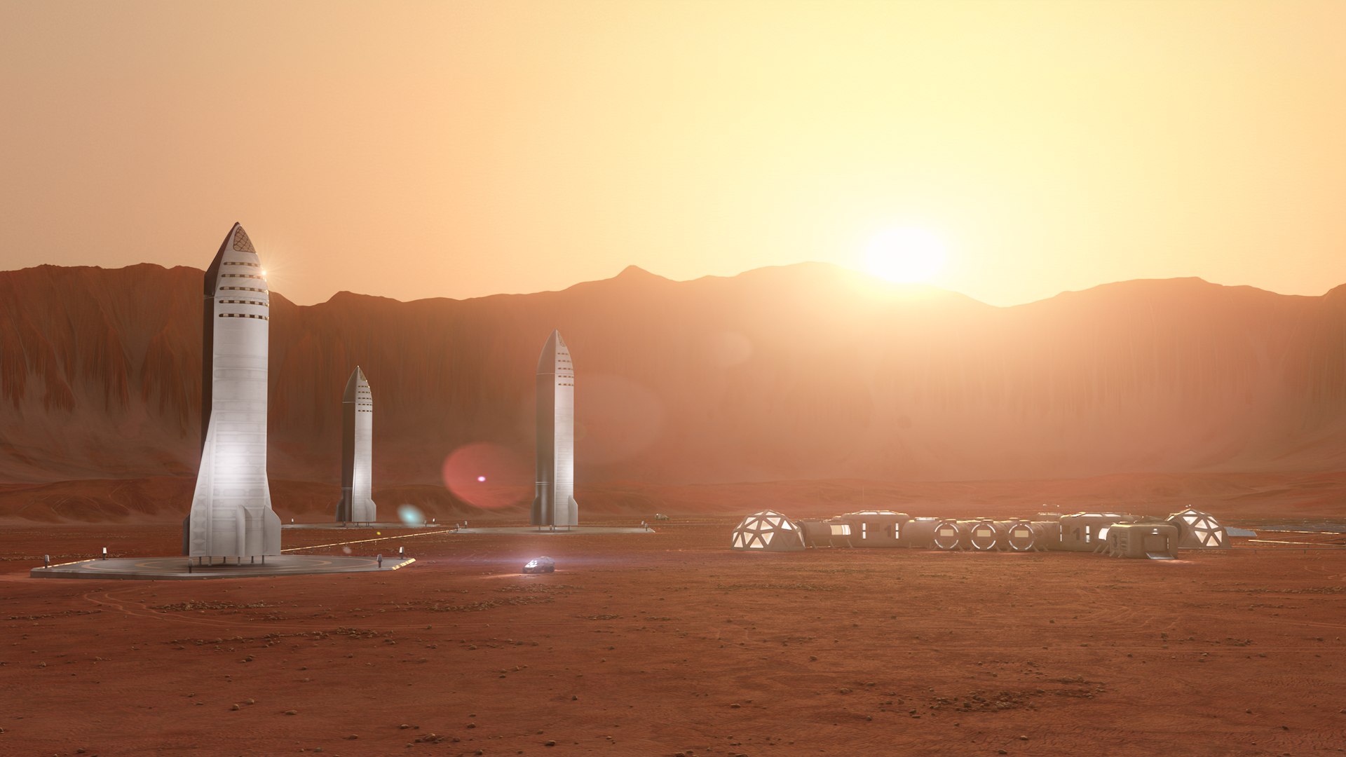 Scene Martian Base Crater 3D - TurboSquid 1547961