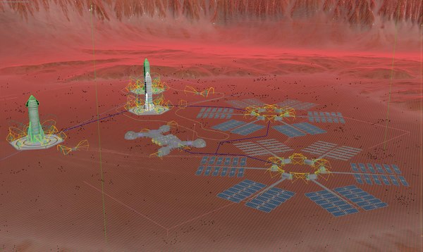 Scene martian base crater 3D - TurboSquid 1547961