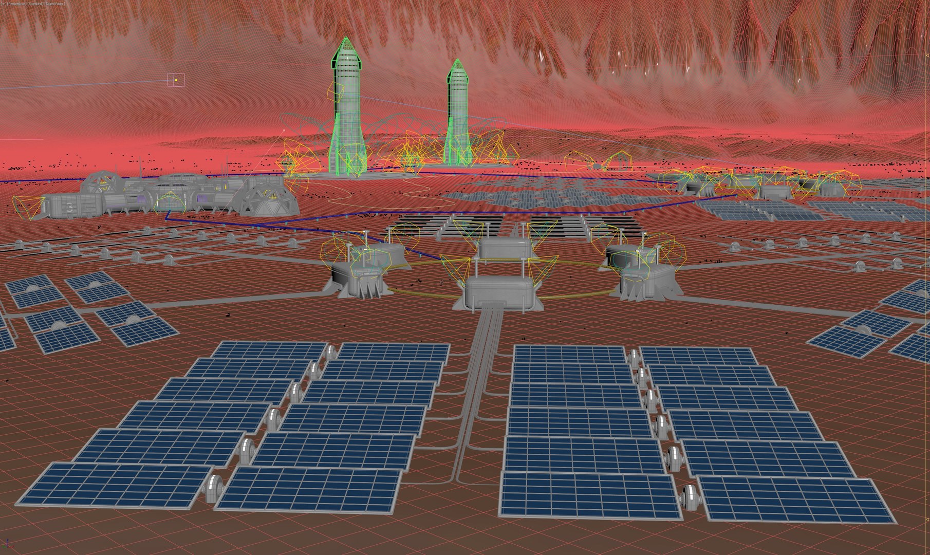 Scene Martian Base Crater 3D - TurboSquid 1547961