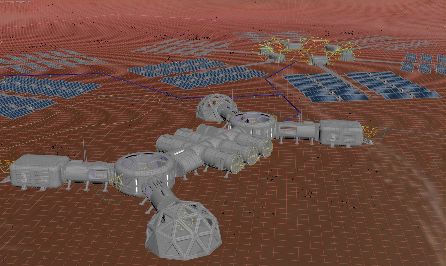 Scene Martian Base Crater 3D - TurboSquid 1547961