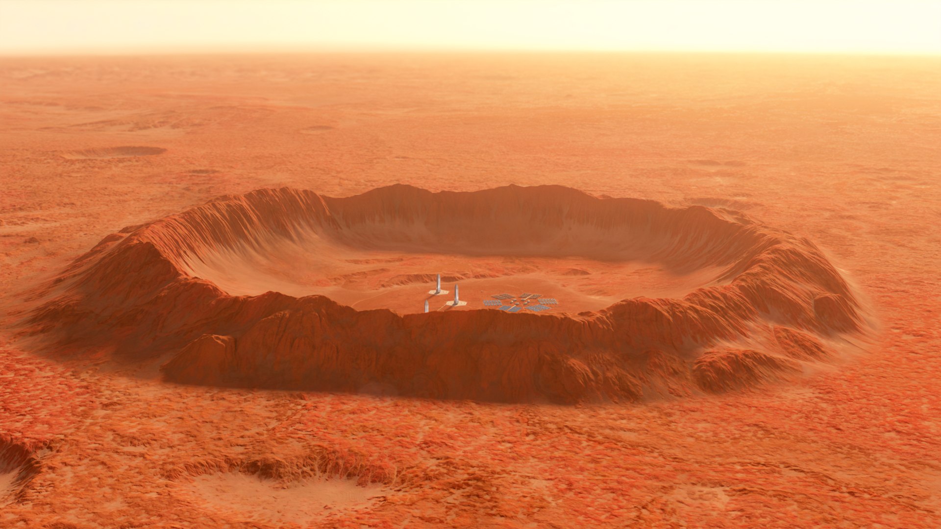 Scene Martian Base Crater 3D - TurboSquid 1547961