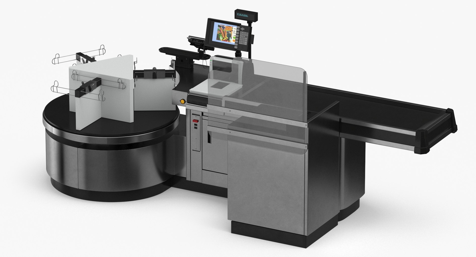 3D Checkout Conveyor Scanner 02 Unlit And Lit - TurboSquid 2136158