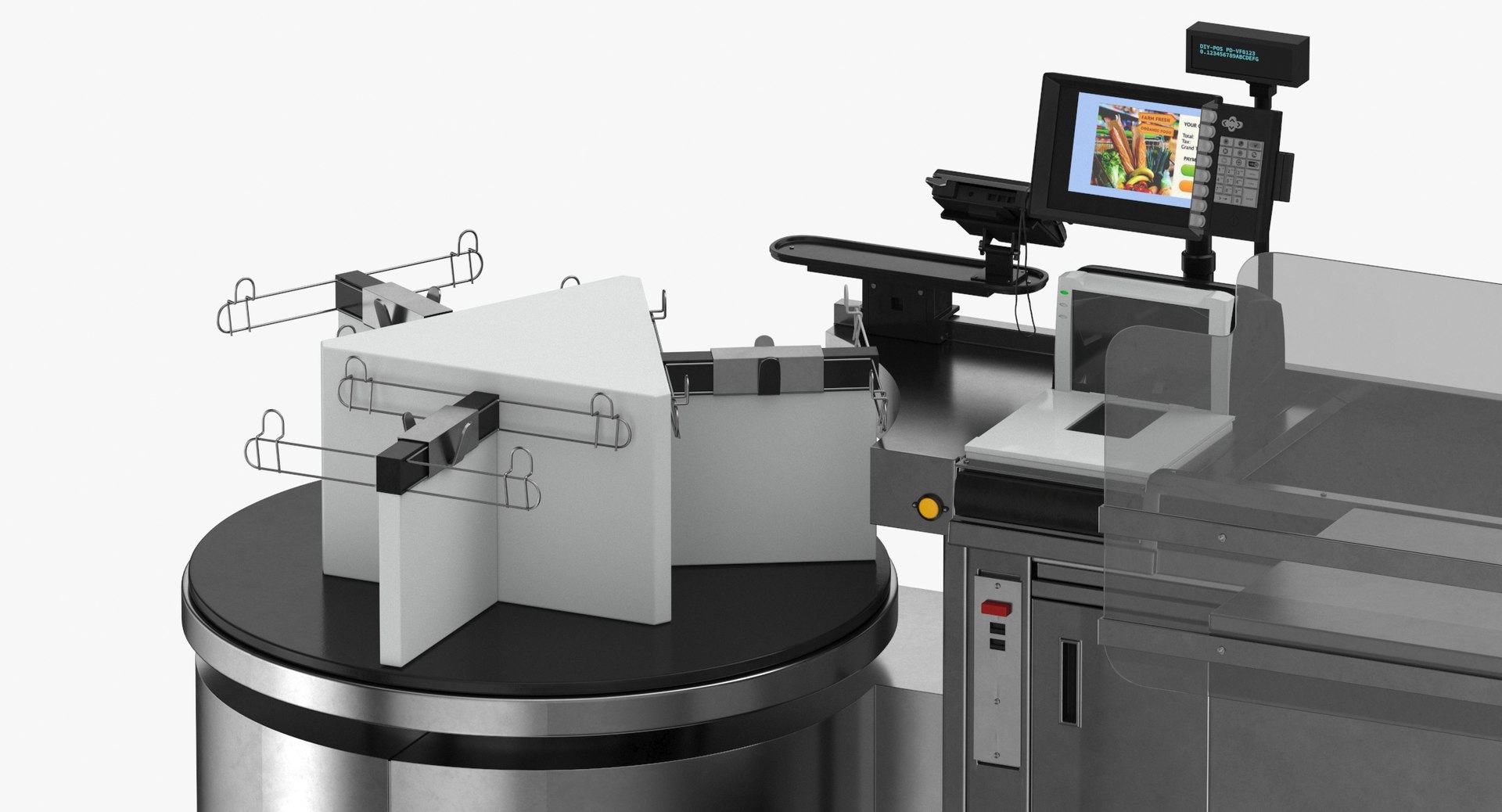 3D Checkout Conveyor Scanner 02 Unlit And Lit - TurboSquid 2136158