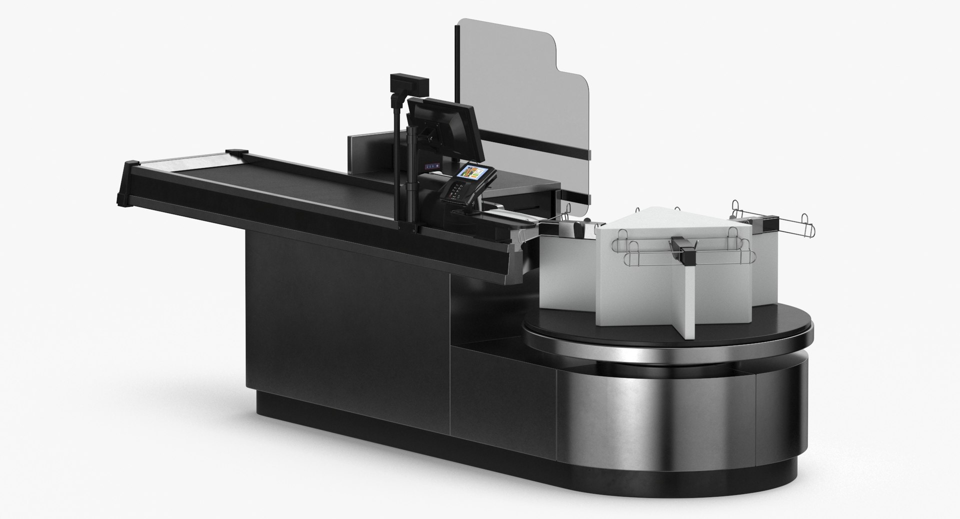 3D Checkout Conveyor Scanner 02 Unlit And Lit - TurboSquid 2136158