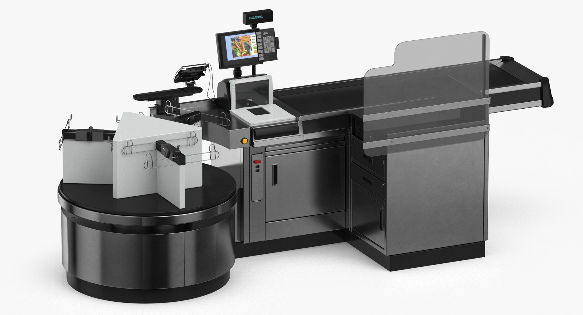 3D Checkout Conveyor Scanner 02 Unlit And Lit - TurboSquid 2136158