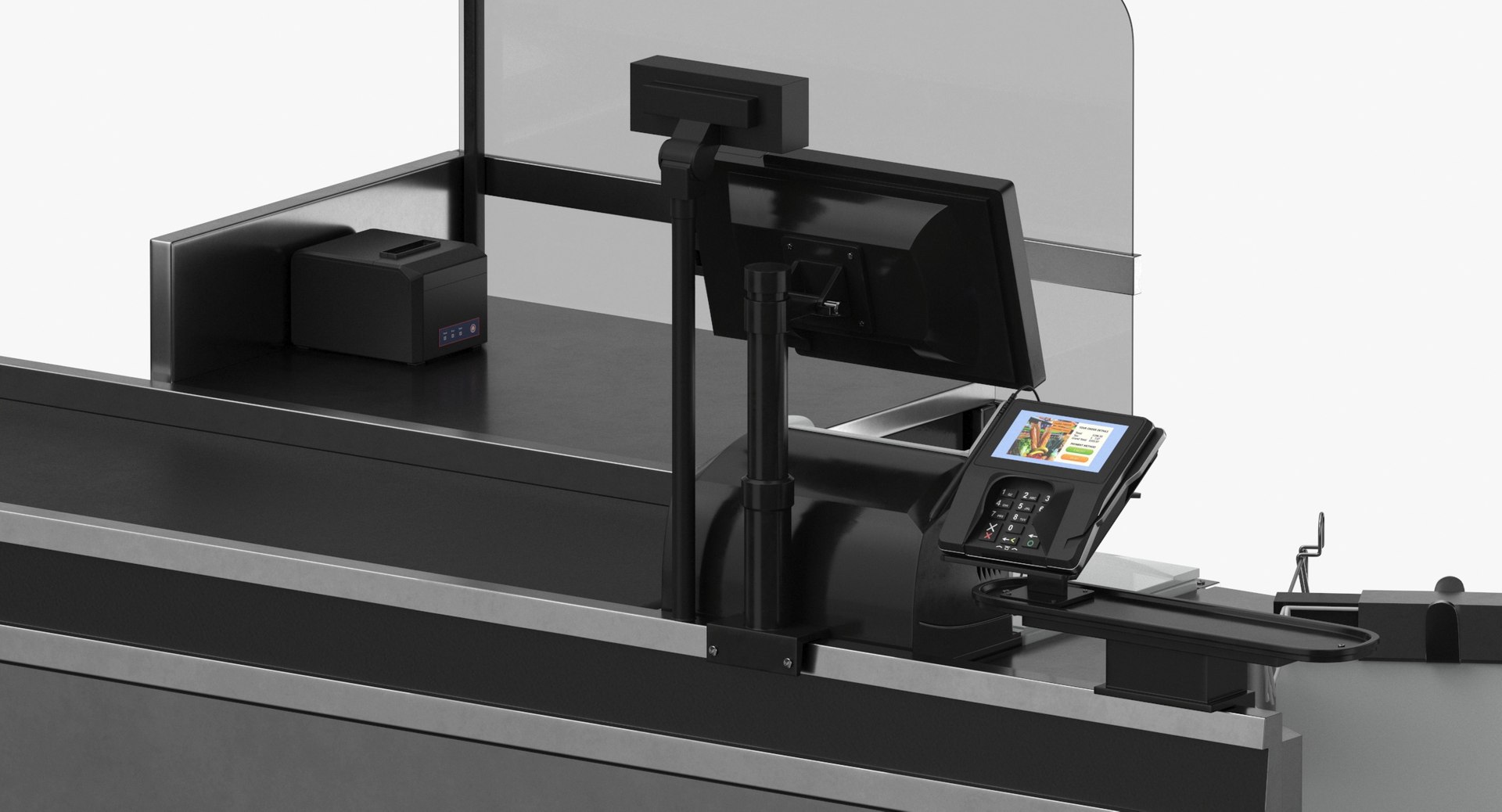 3D Checkout Conveyor Scanner 02 Unlit And Lit - TurboSquid 2136158