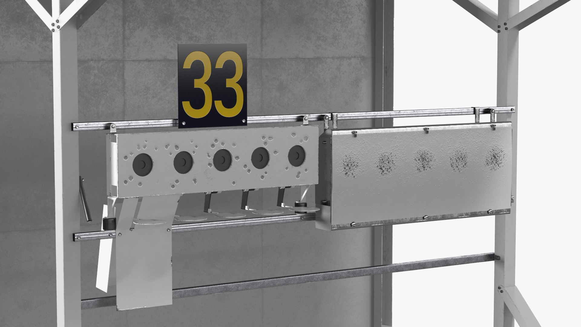 3D model Biathlon Shooting Range Target - TurboSquid 1714185