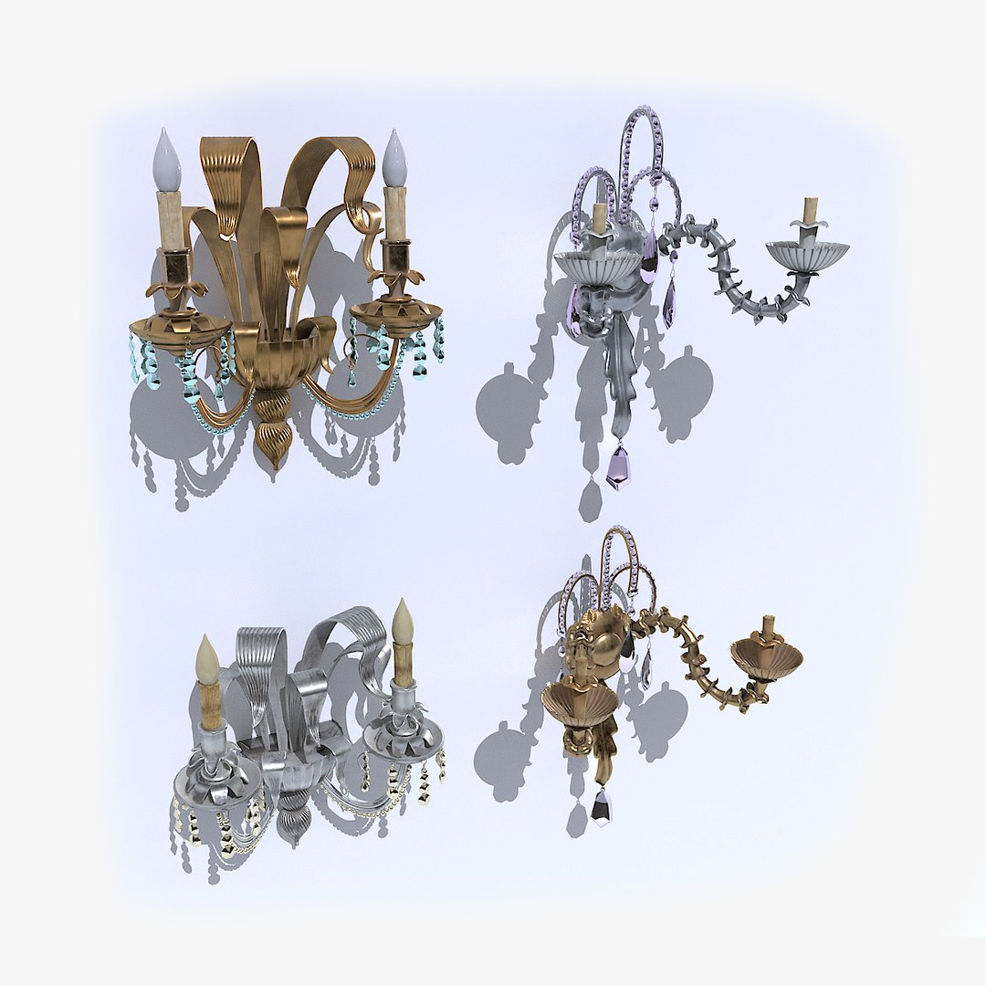 Wall Sconce Pack 3D Model - TurboSquid 2170543